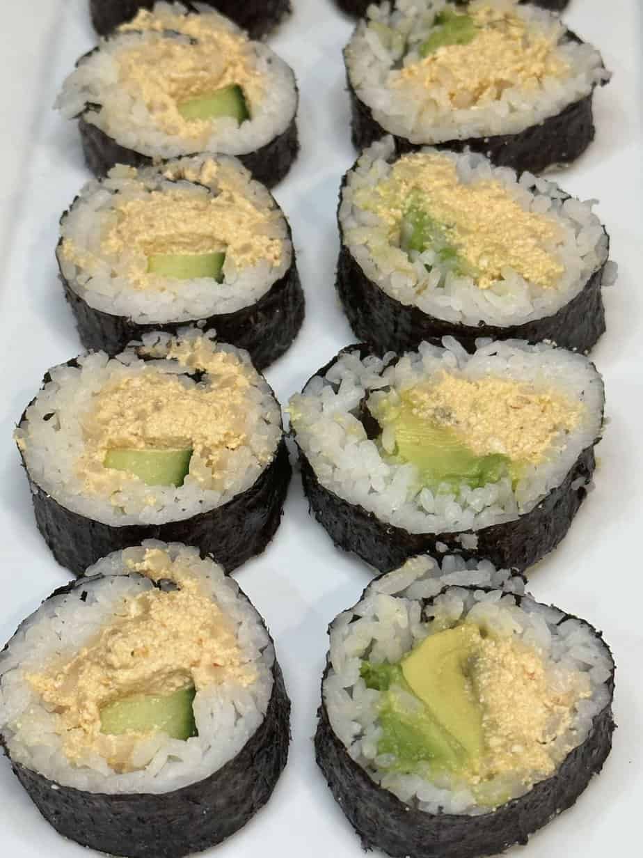 Easy Spicy Tofu Sushi Rolls (Vegan California Rolls) — Plant-Powered Livin'