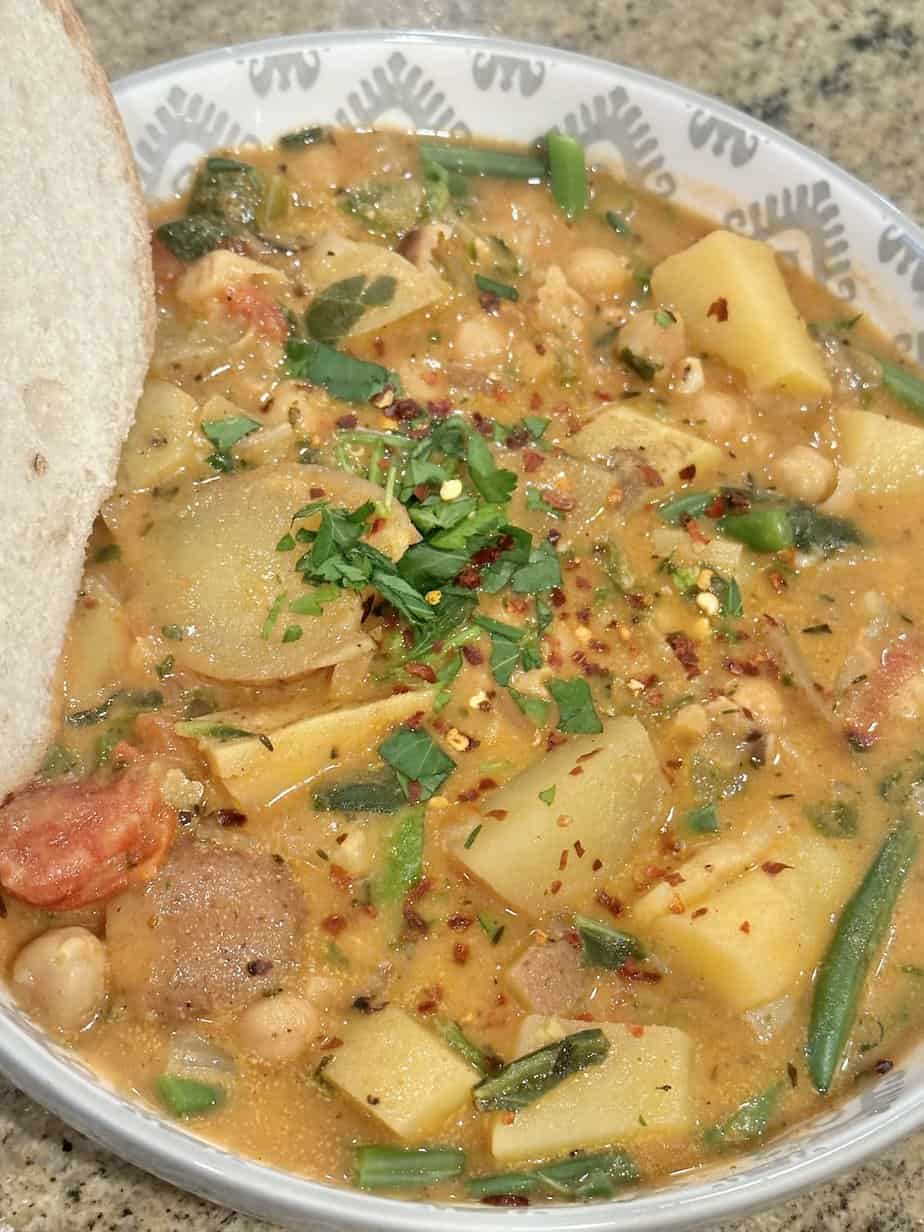 Vegan Potato Chowder w/ tomato & chickpea — Plant-Powered Livin'